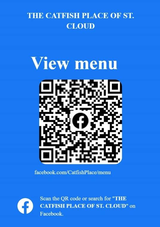 Menu at The Catfish Place restaurant, Saint Cloud