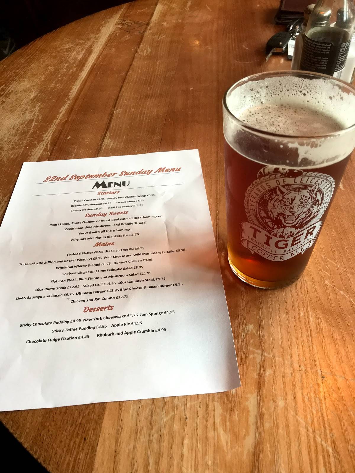 Menu at The White Horse pub & bar, Silverstone