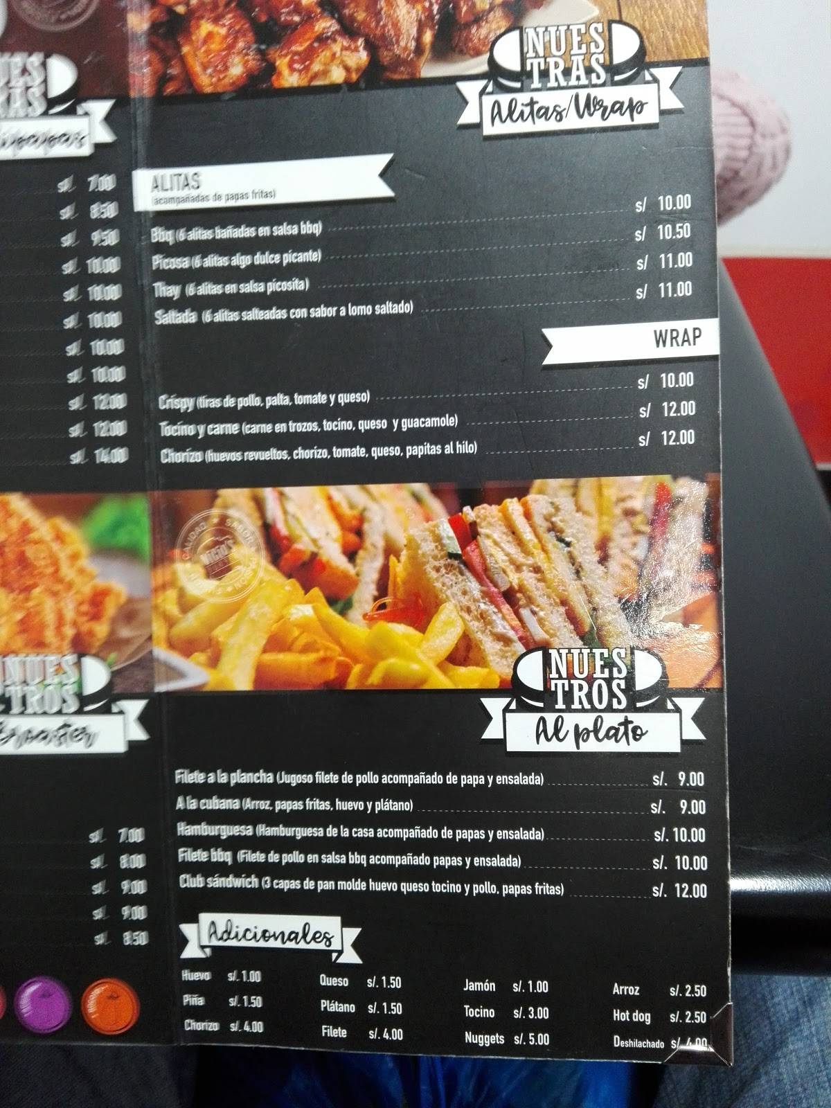 Carta del restaurante Vicio's Burger, Santiago del Surco, Av. Jorge ...