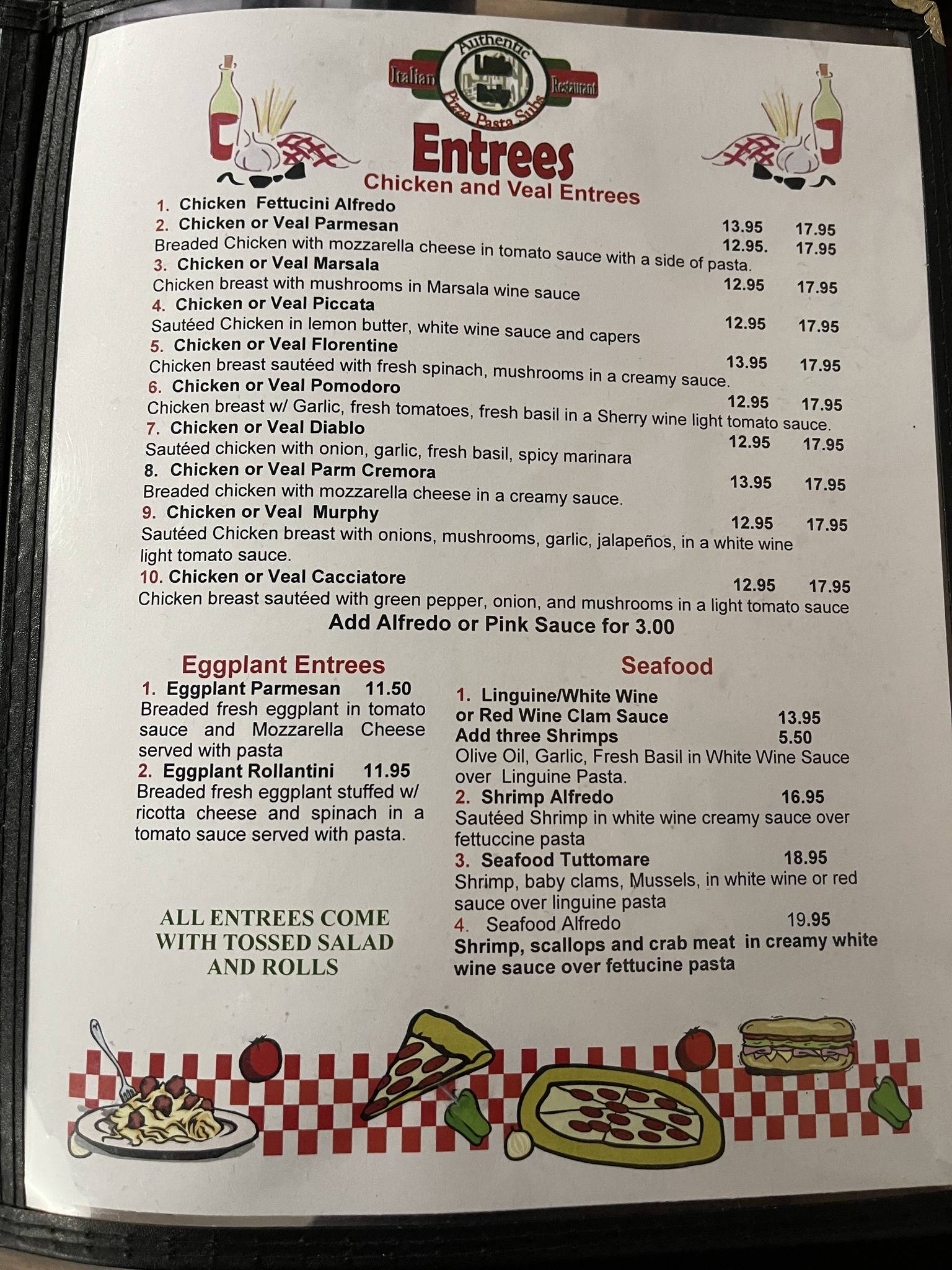 Menu at Ari's Little Italy Italian Restaurant, Glenwood