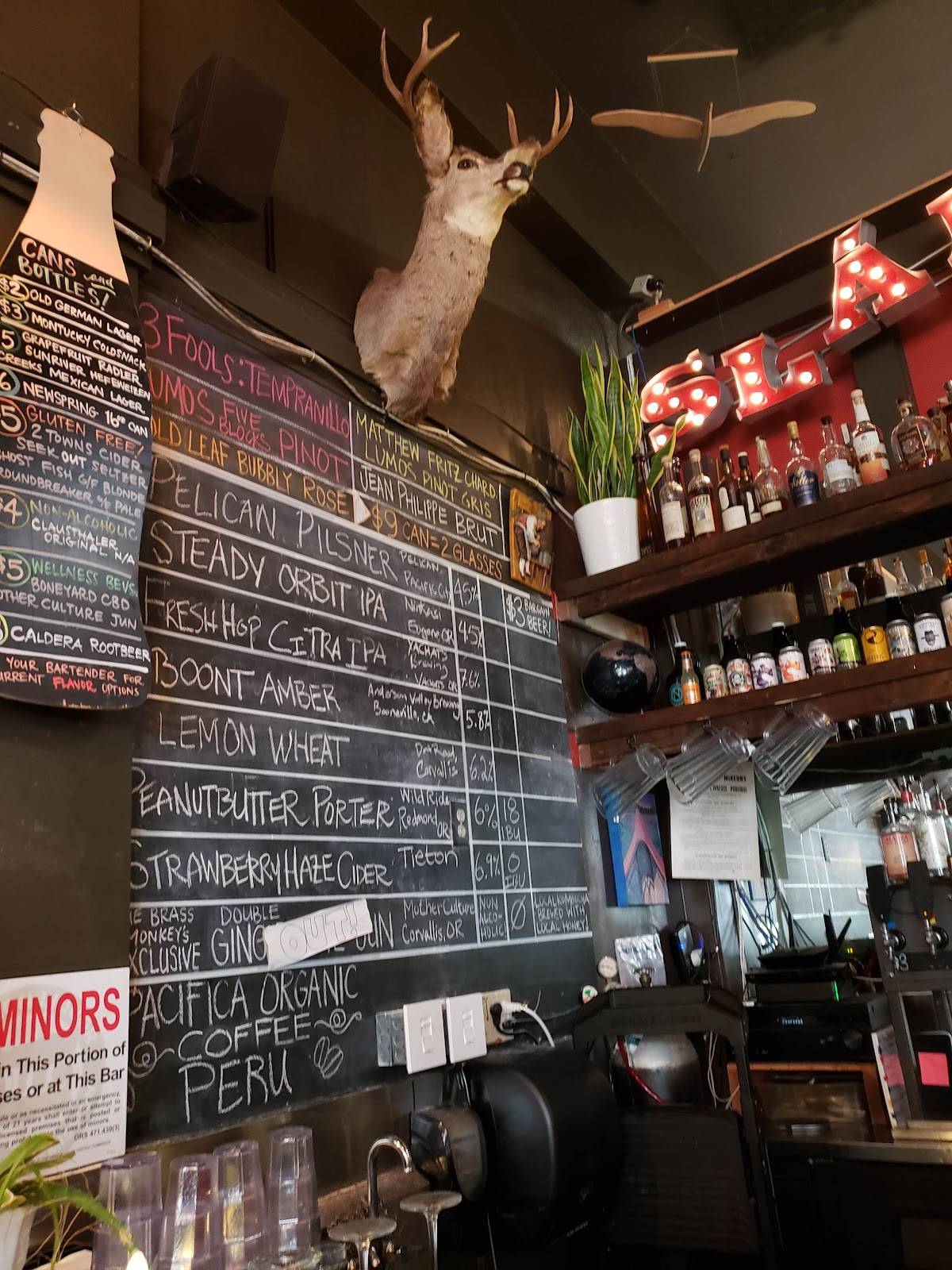 Menu at The Brass Monkey pub & bar, Corvallis