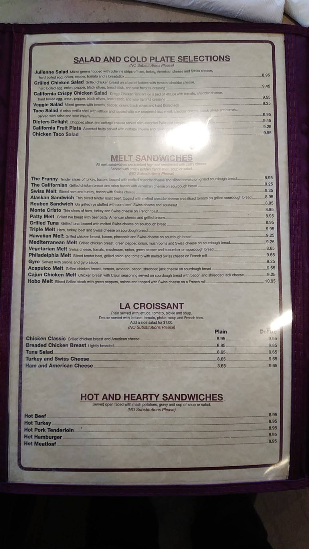 Menu at Creston Family Restaurant, Creston, 802 W Taylor St