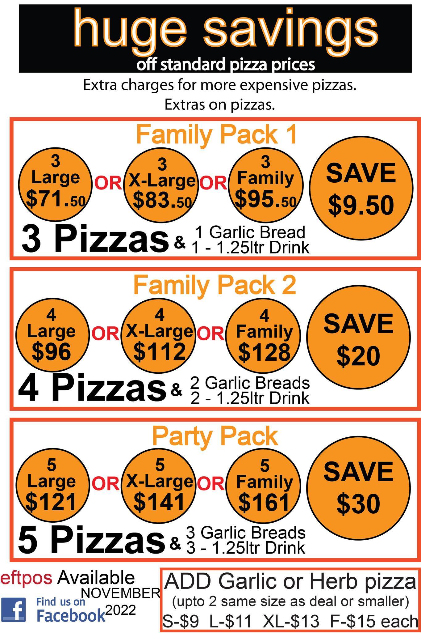 Menu at Doin' Pizza pizzeria, Horsham