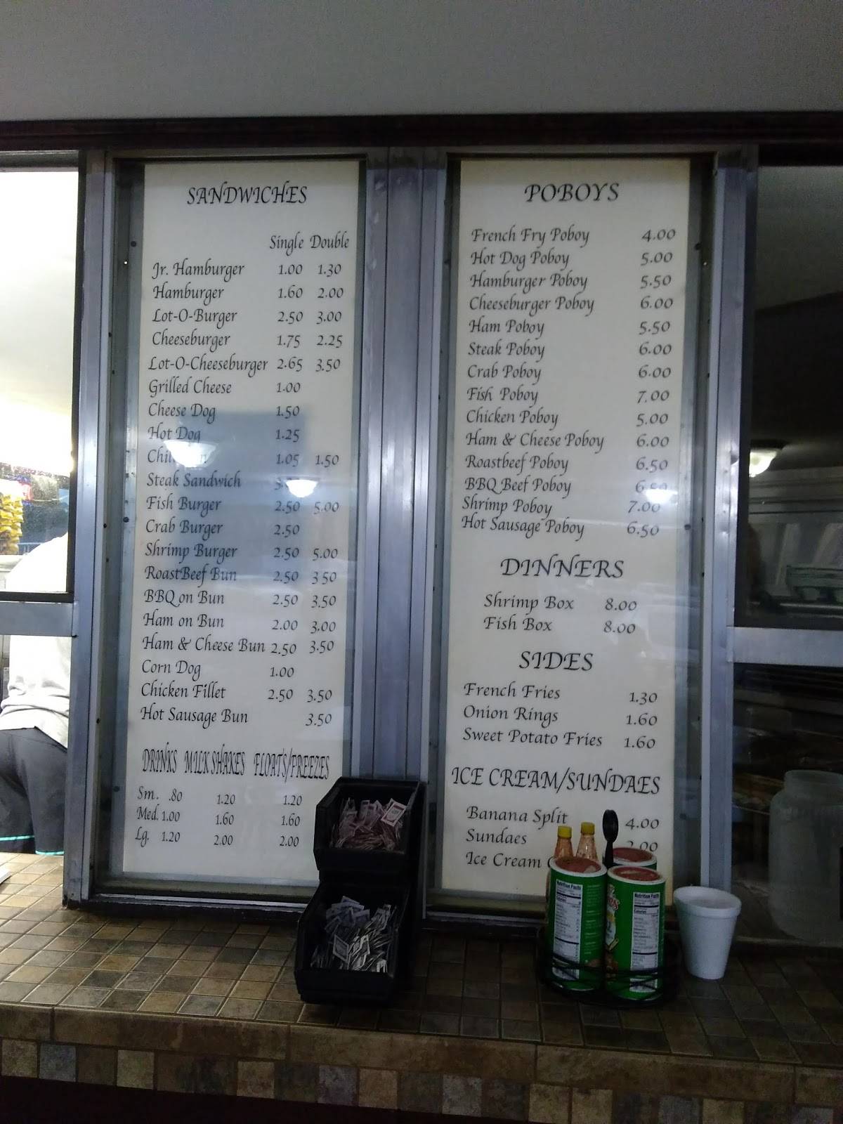 Menu at Frostop restaurant, Picayune