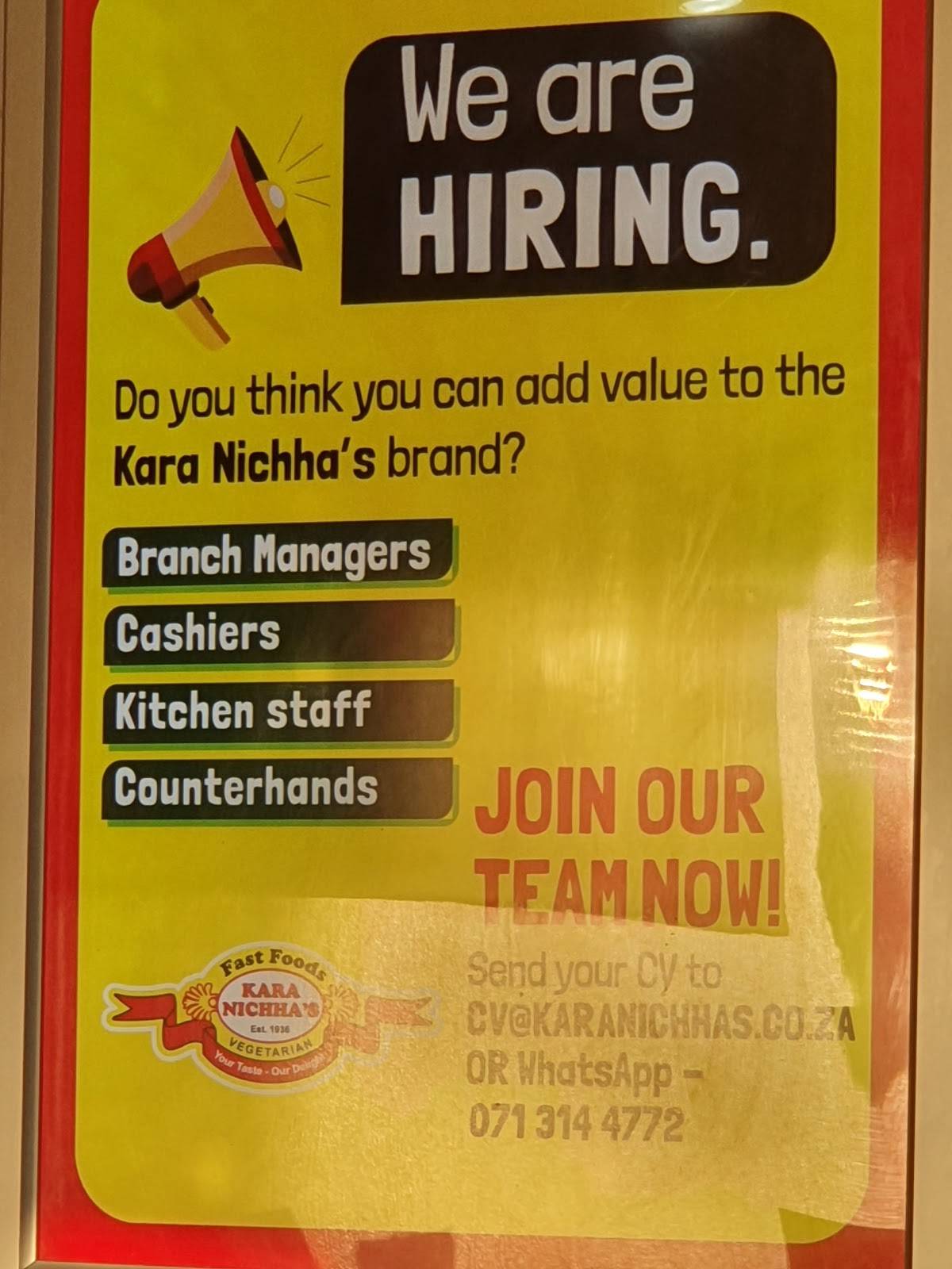 Menu at Kara Nichha's Midrand restaurant, Midrand