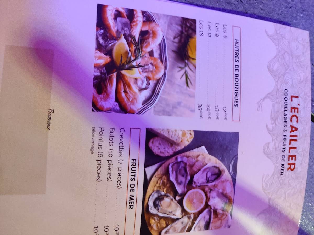 Menu au Le Lamparo restaurant, Mauguio