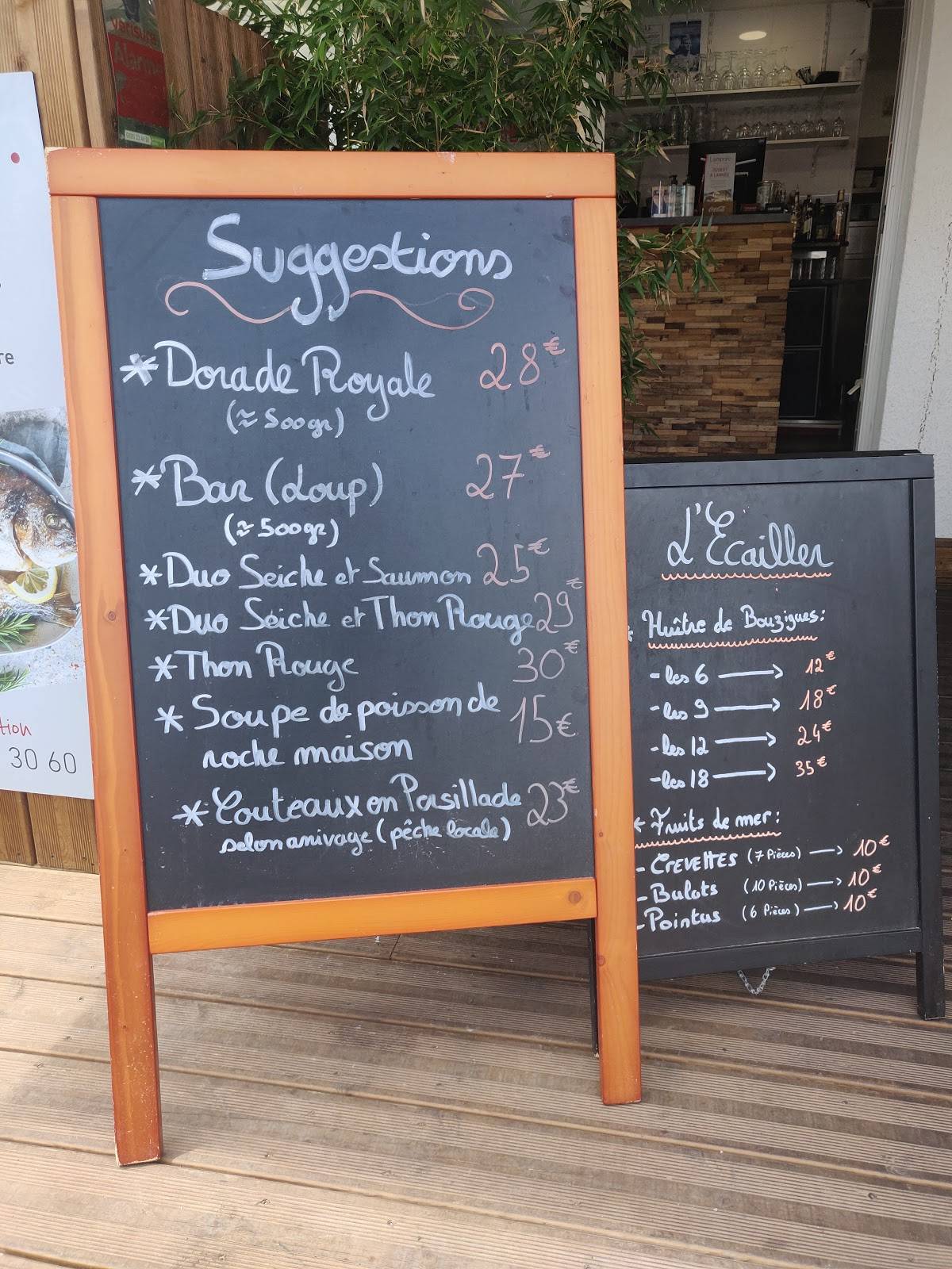 Menu au Le Lamparo restaurant, Mauguio