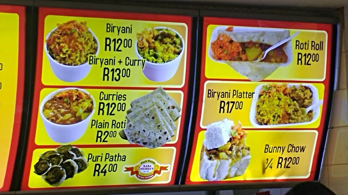 Menu at Kara Nichha's Midrand restaurant, Midrand