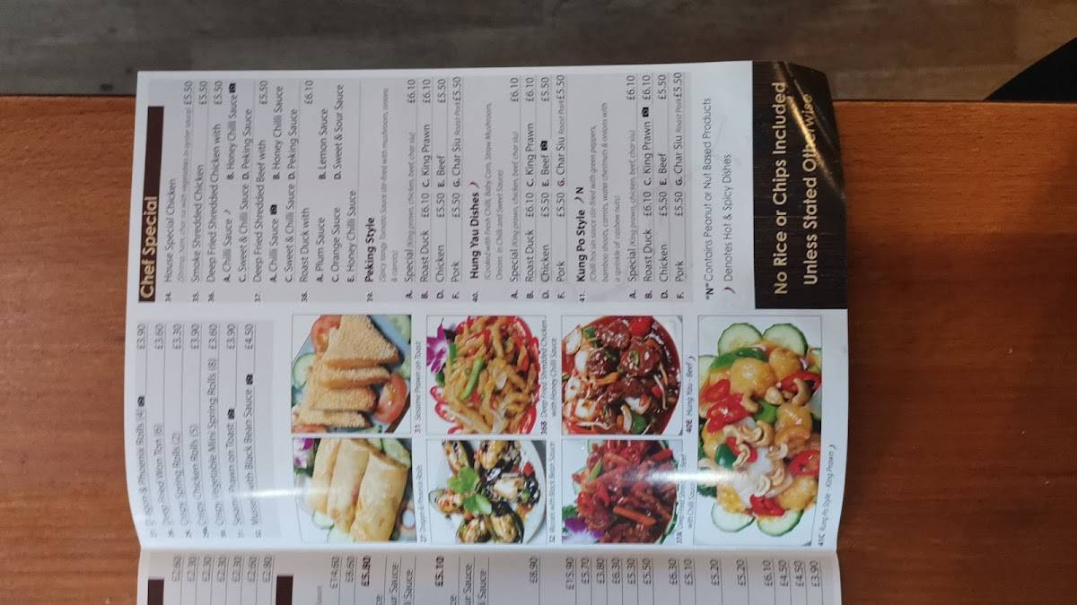 Menu at Peking Inn restaurant, Cumbernauld