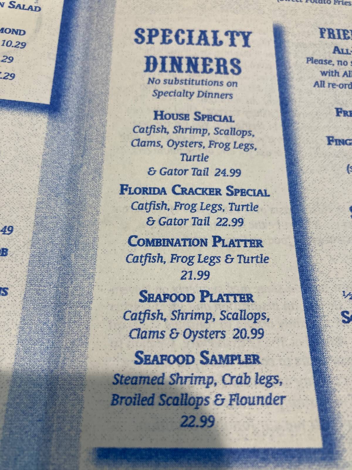 Menu at The Catfish Place restaurant, Saint Cloud