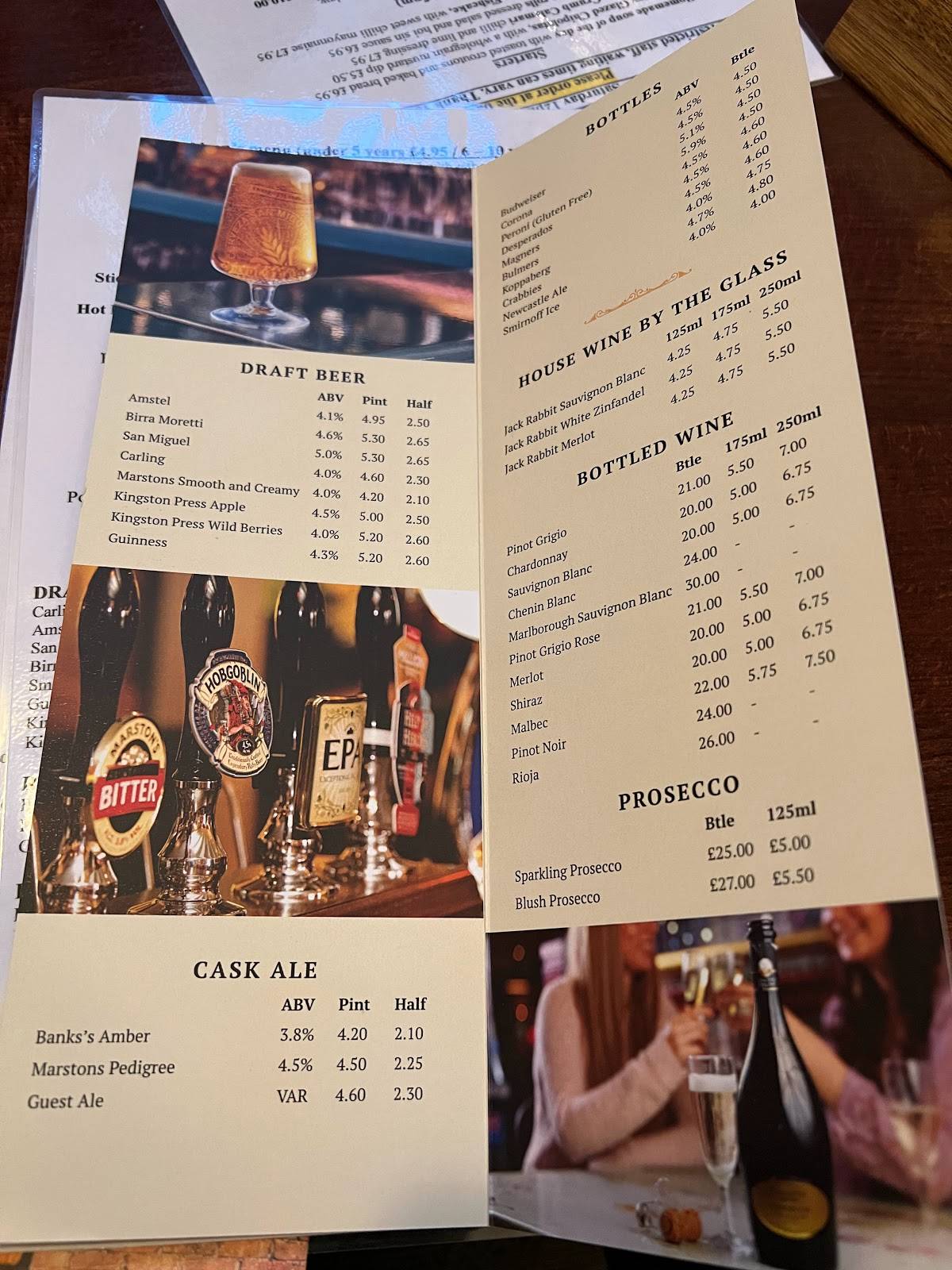 Menu at The Queen Victoria Bar and Restaurant, Llandudno