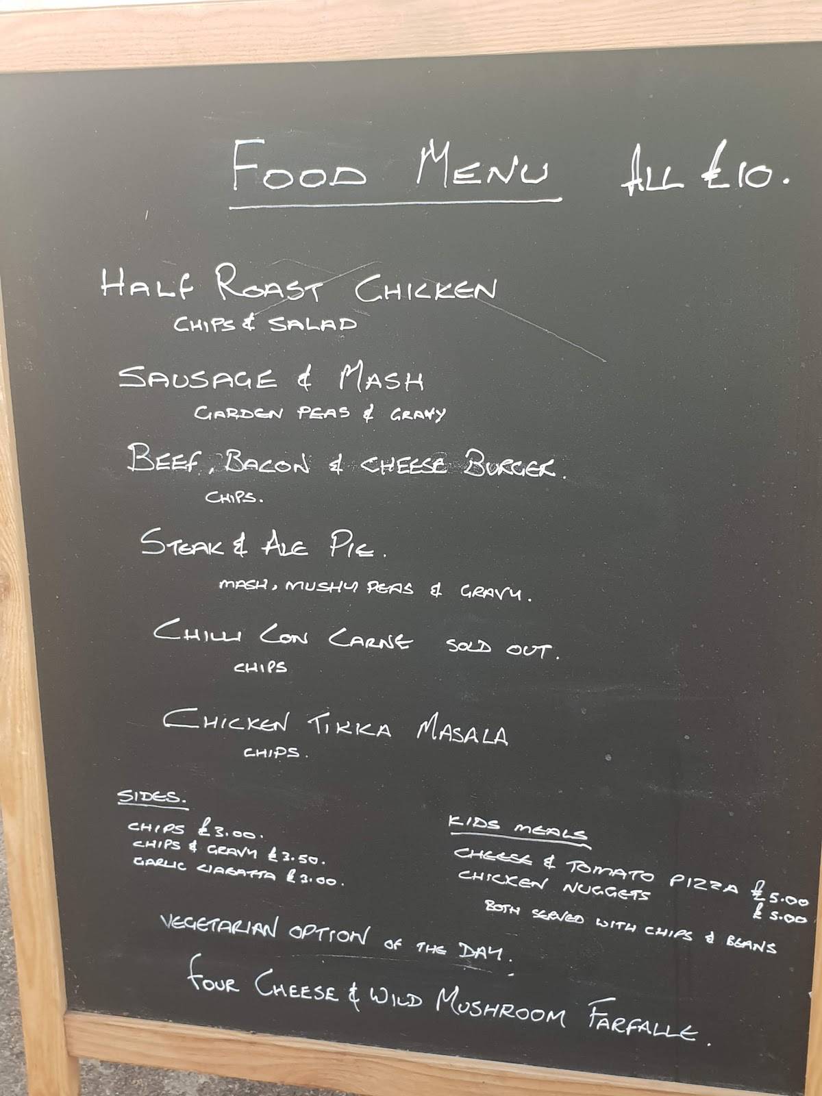 Menu at The White Horse pub & bar, Silverstone