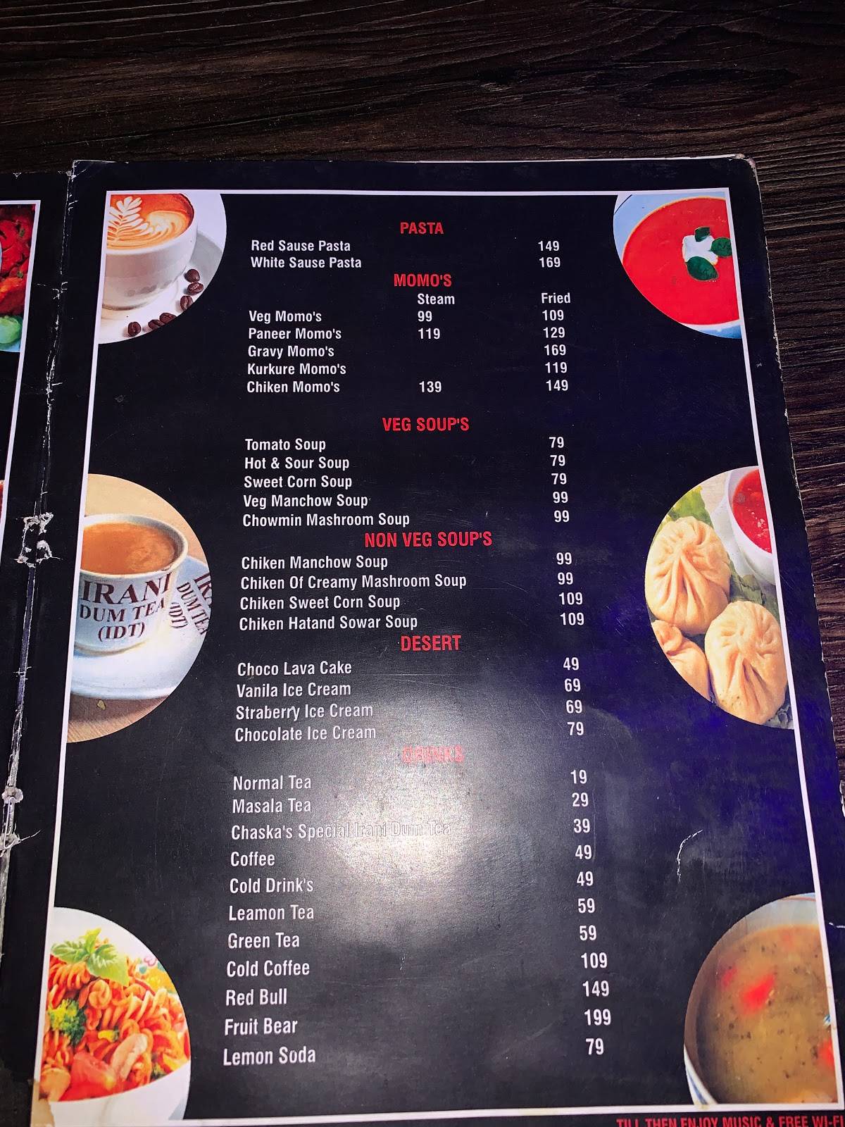 Menu at Chaska Cafe, Bareilly