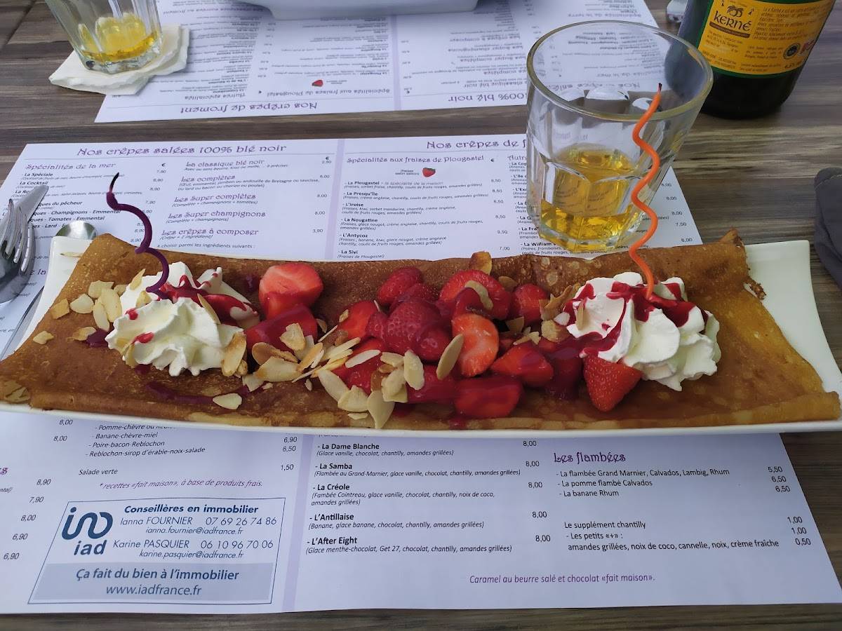 Menu au Crêperie An Ty Coz Pointe de l'Armorique restaurant, Plougastel ...