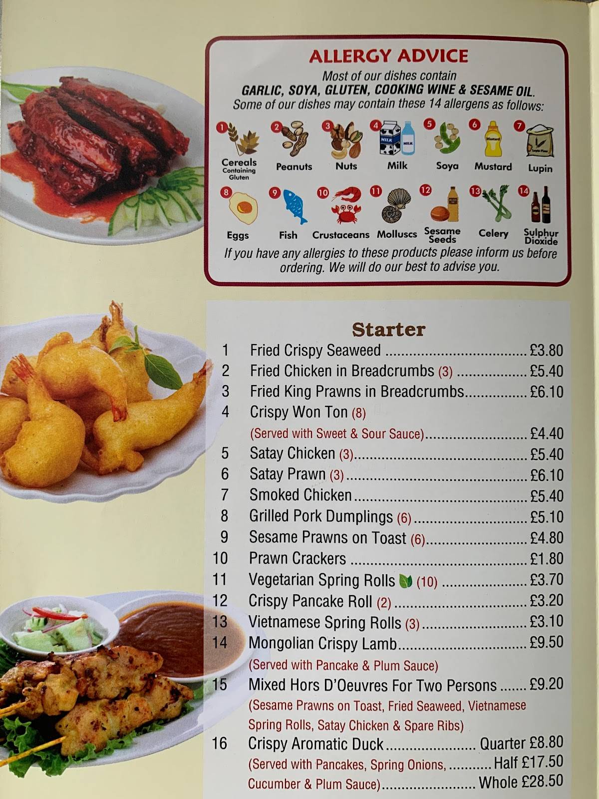 Menu at New Plentiful fast food, Hornchurch