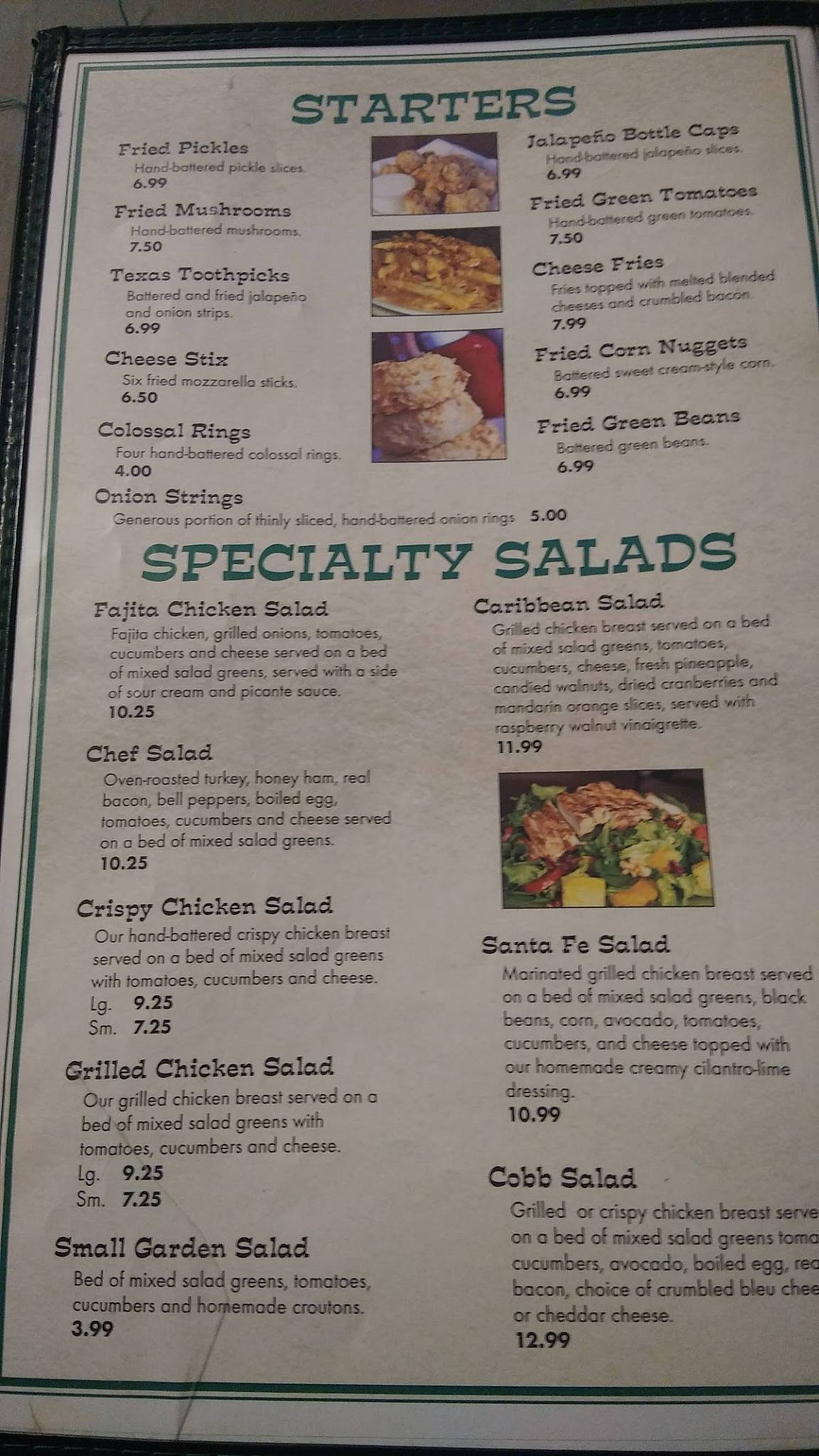 Menu at Ranch Hand Cafe, Cleveland, TX-321