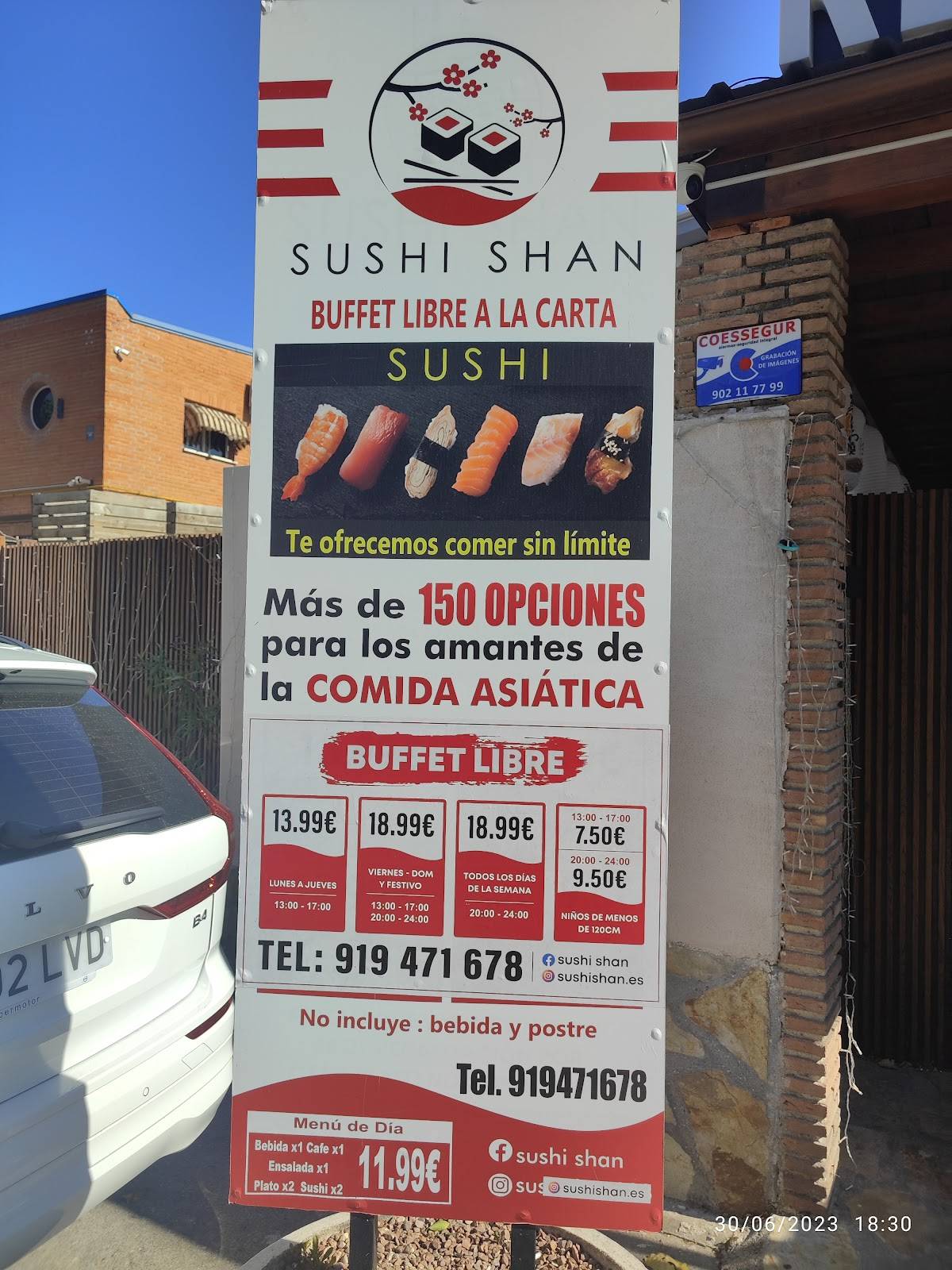 Carta del restaurante SUSHI SHAN, Getafe
