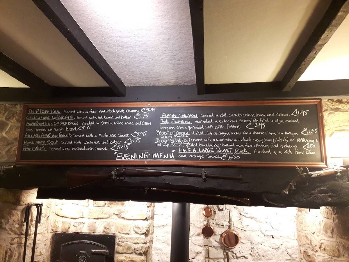 Menu at The Flintlock Inn pub & bar, Yarcombe, Marsh