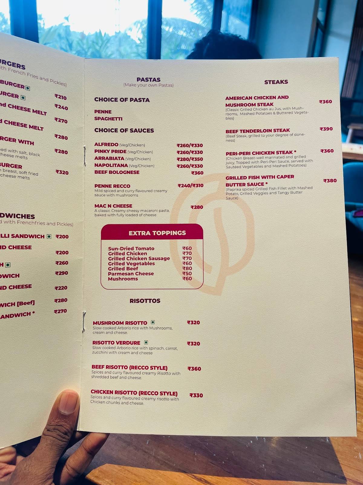 Menu at Cafficana Kozhikode, Kozhikode