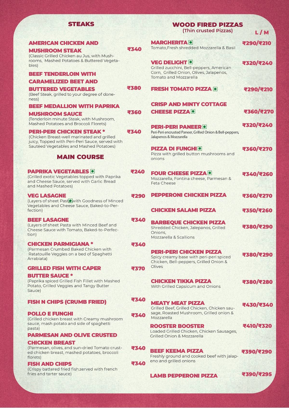Menu at Cafficana Kozhikode, Kozhikode