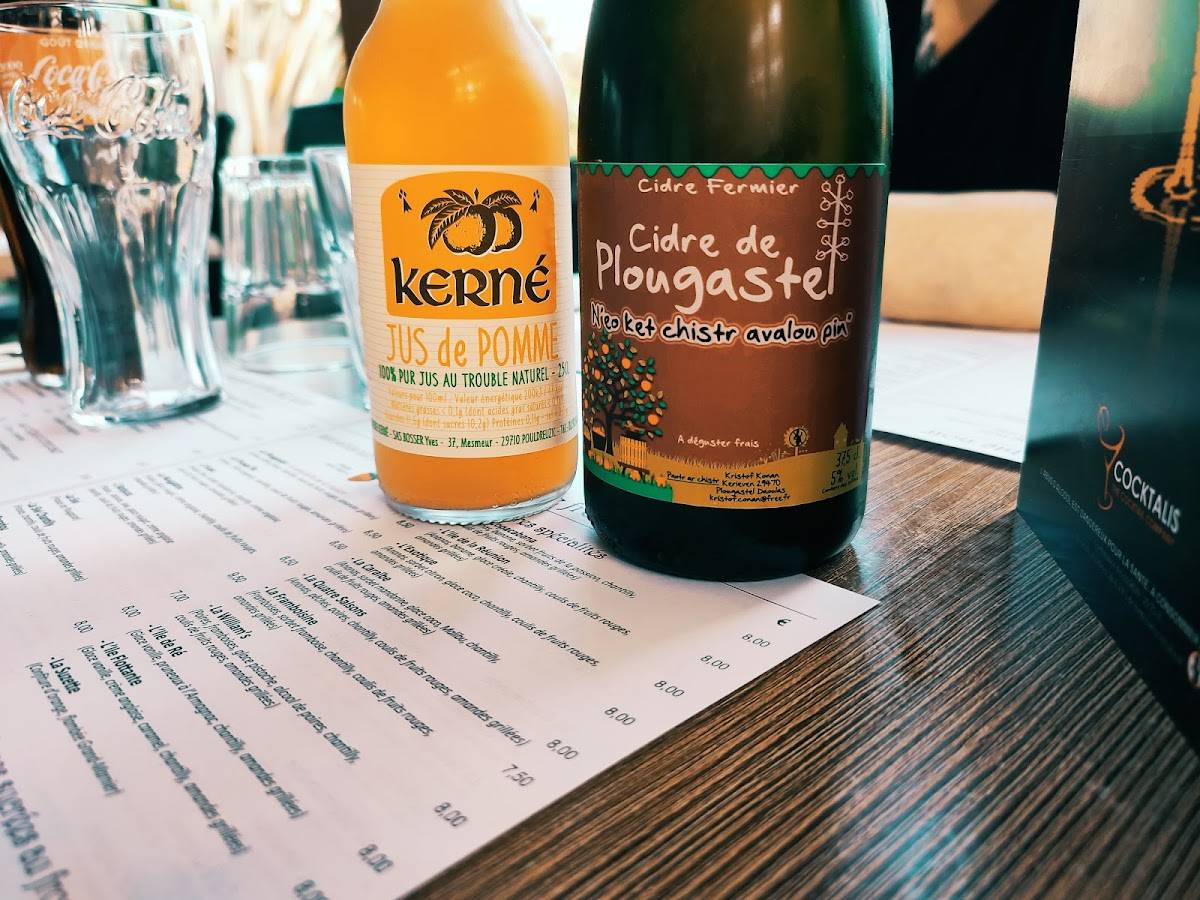 Menu au Crêperie An Ty Coz Pointe de l'Armorique restaurant, Plougastel ...