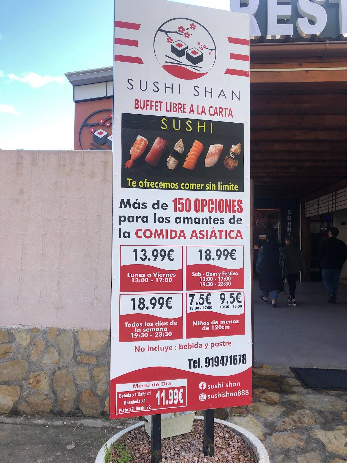 Carta del restaurante SUSHI SHAN, Getafe