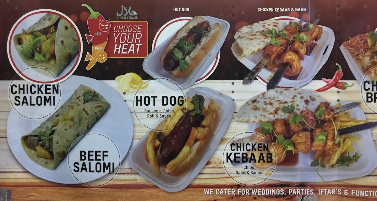 Menu at Hot Stuff restaurant, Cape Town, Carlton Rd