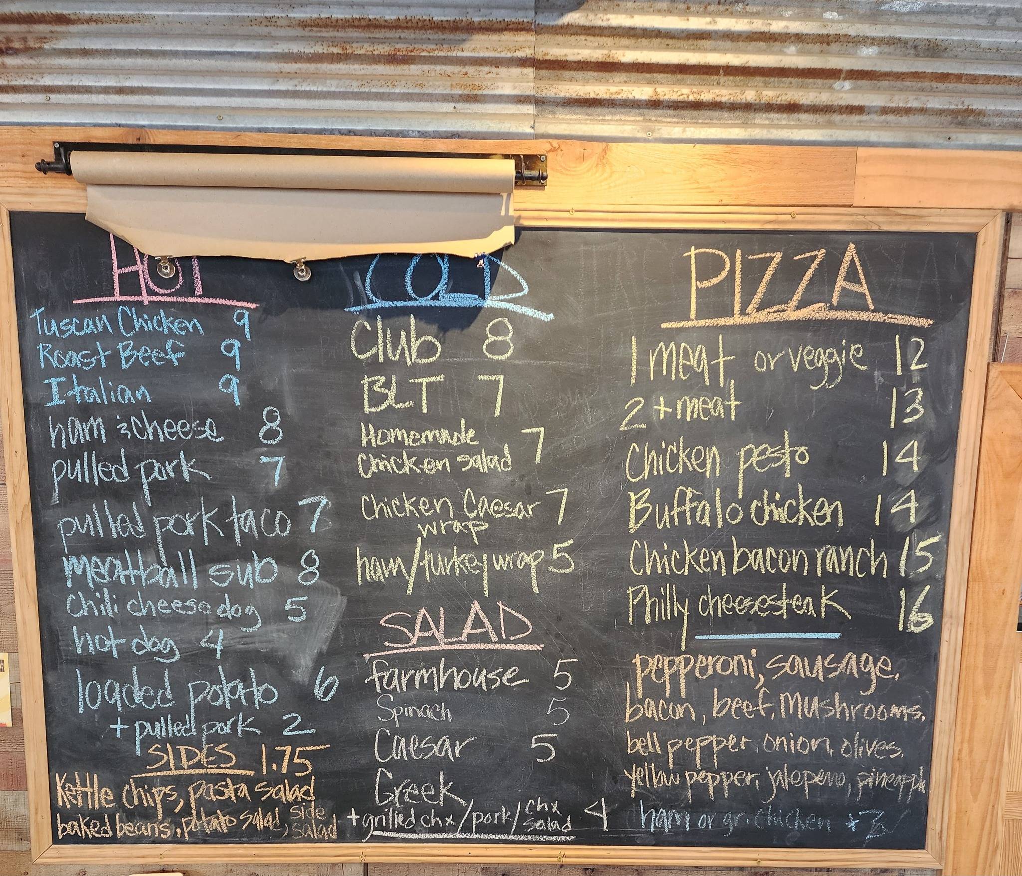 Menu at Mentone Market restaurant, Mentone