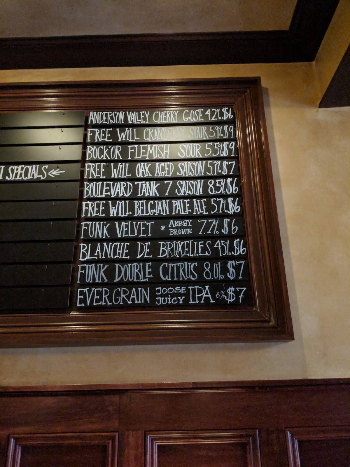 Menu at The 16th Ward pub & bar, Scranton