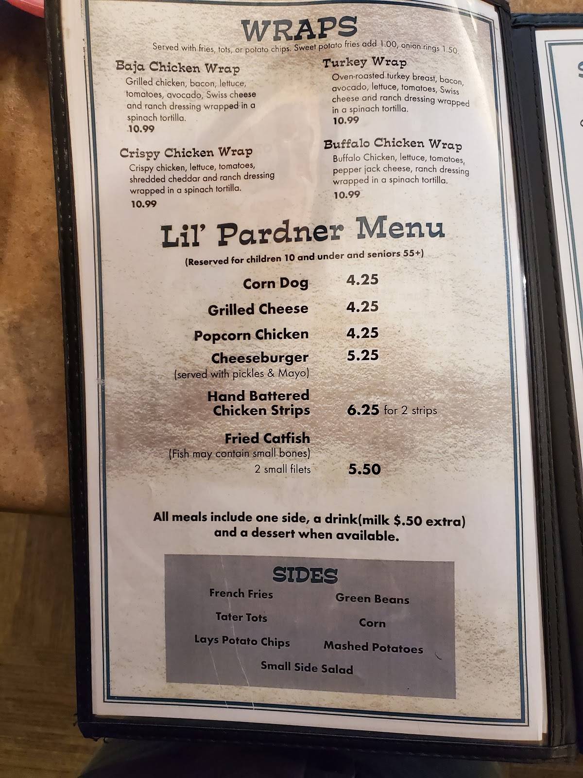 Menu at Ranch Hand Cafe, Cleveland, TX-321