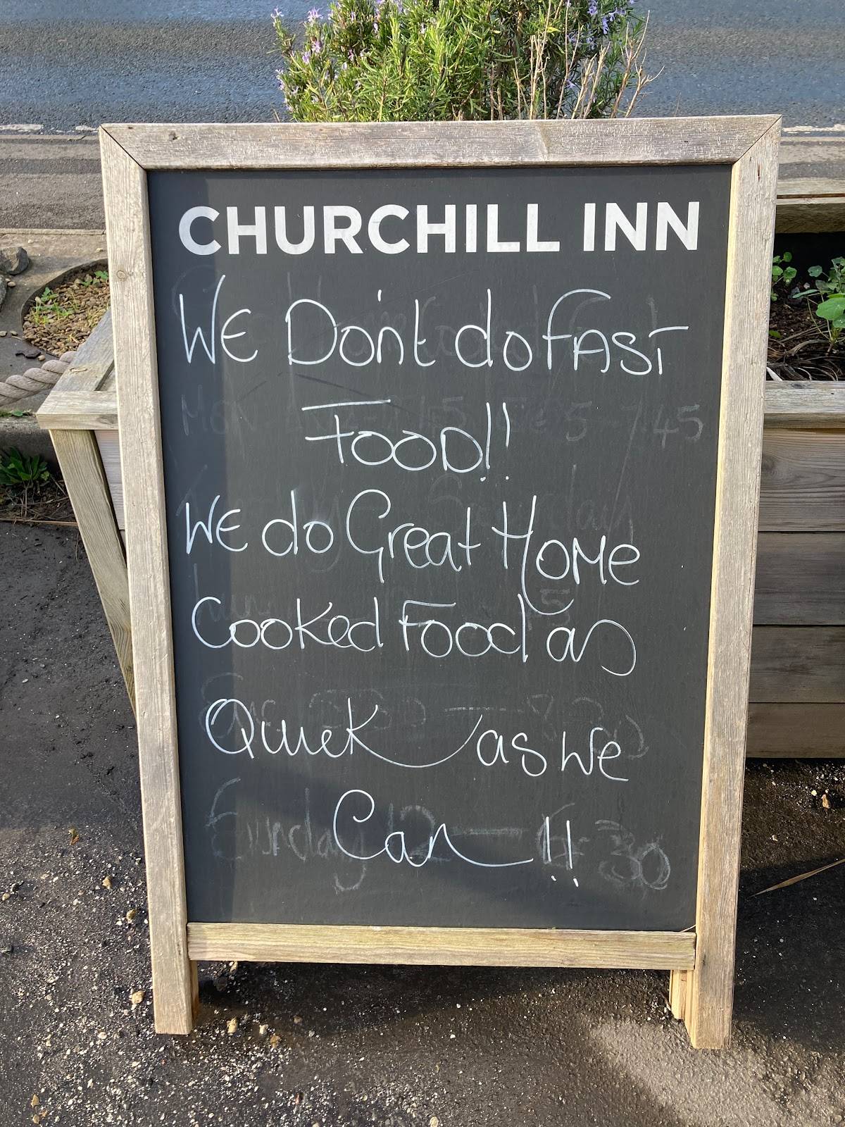 Menu at The Churchill Inn pub & bar, Winscombe, Bristol Rd
