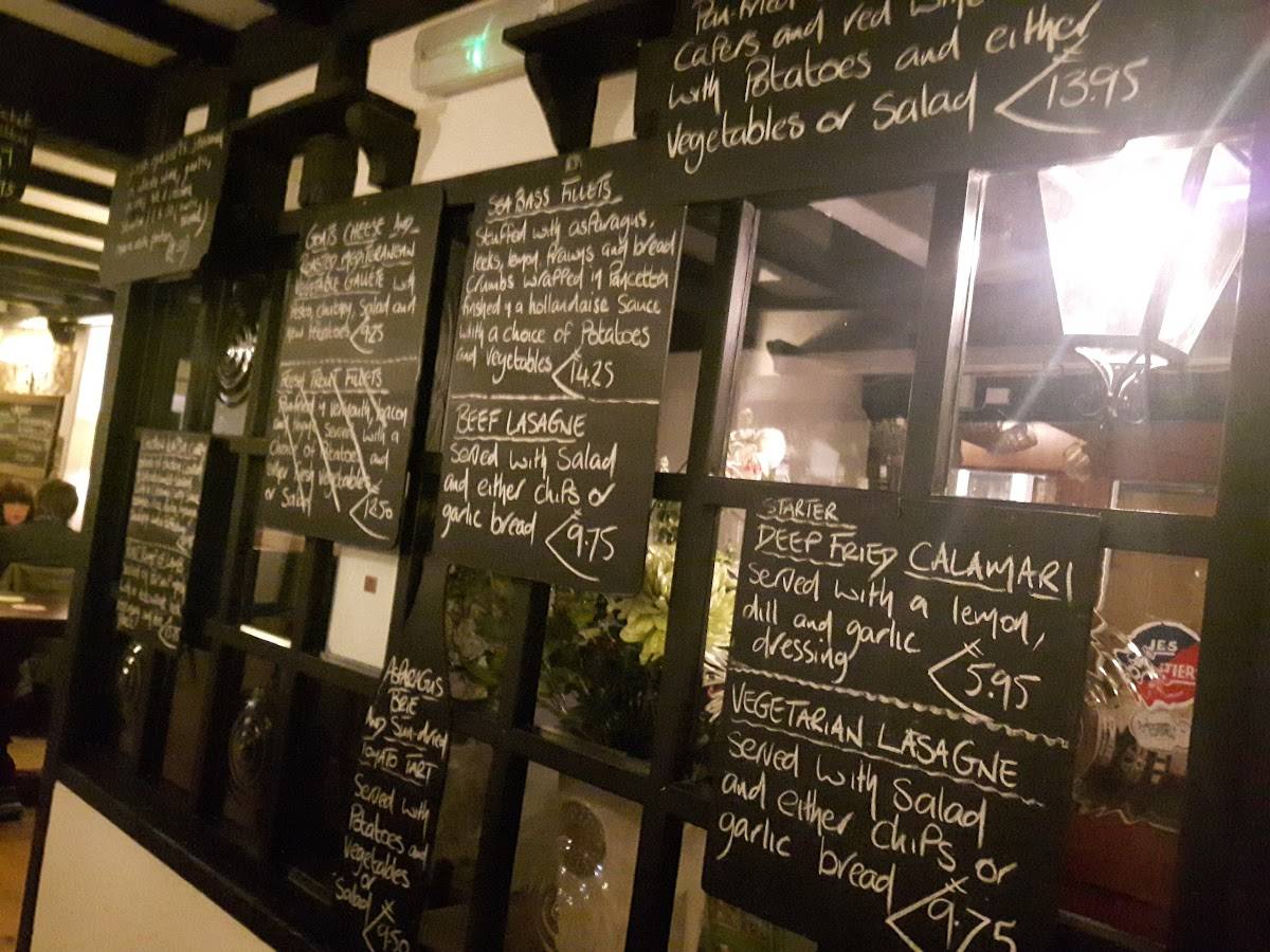 Menu at The Flintlock Inn pub & bar, Yarcombe, Marsh