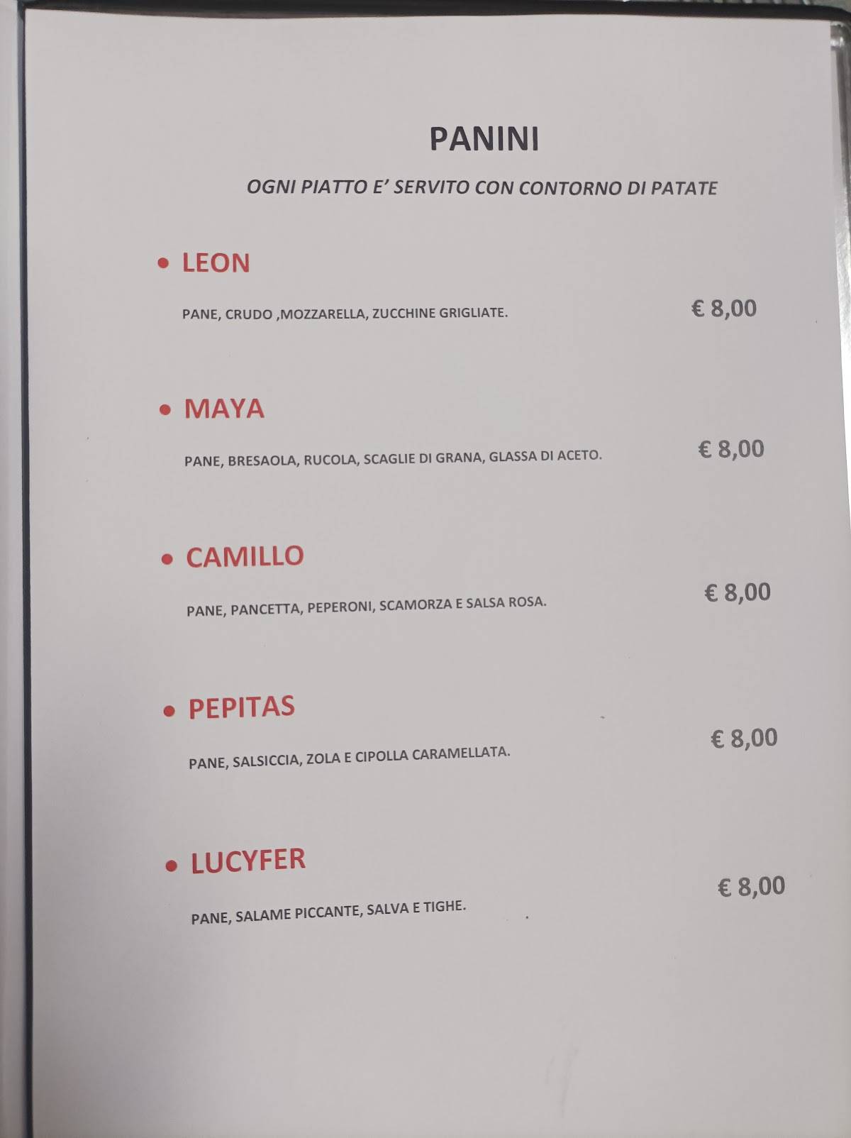 Menu da Pepitas_RistoBar, Trescore Cremasco
