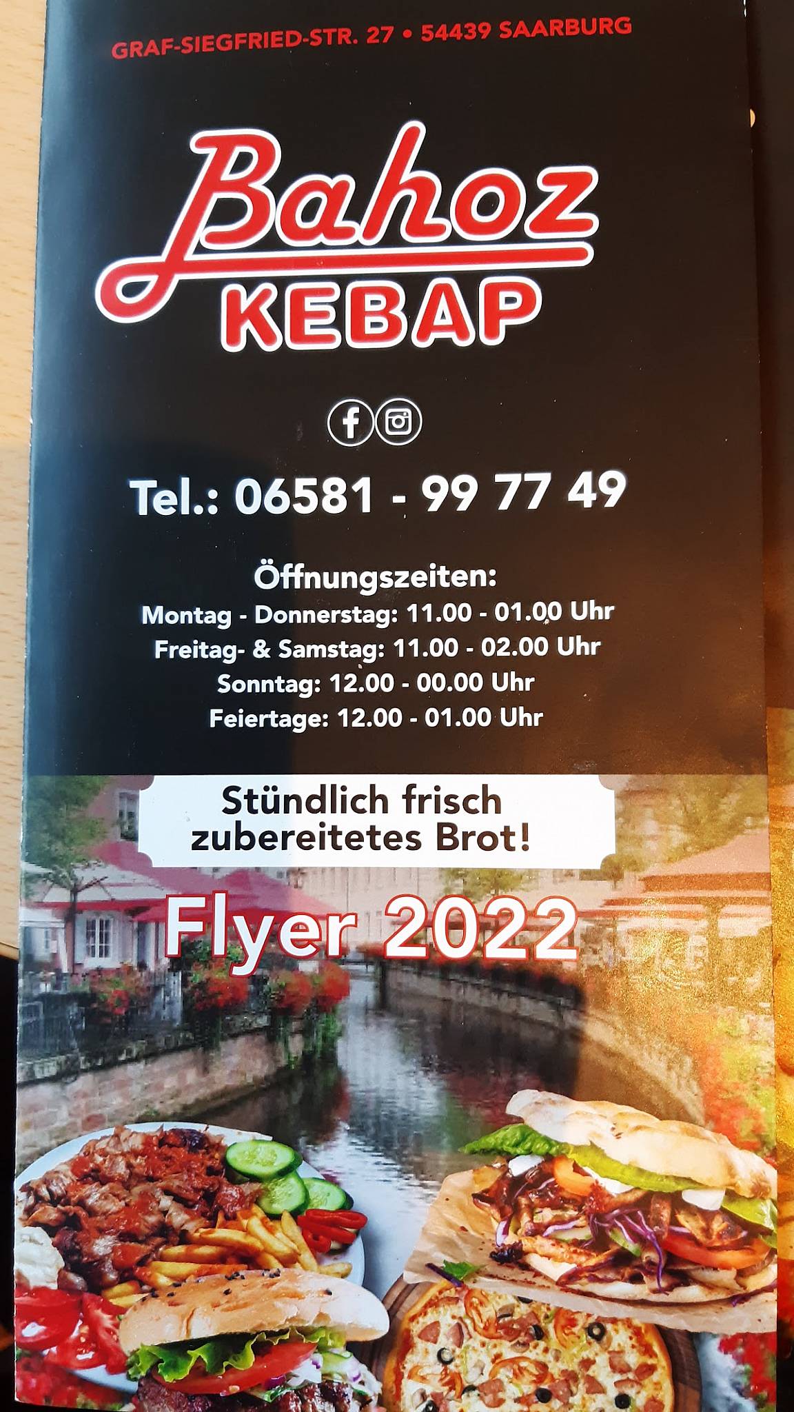 Speisekarte von Bahoz Kebab restaurant, Saarburg