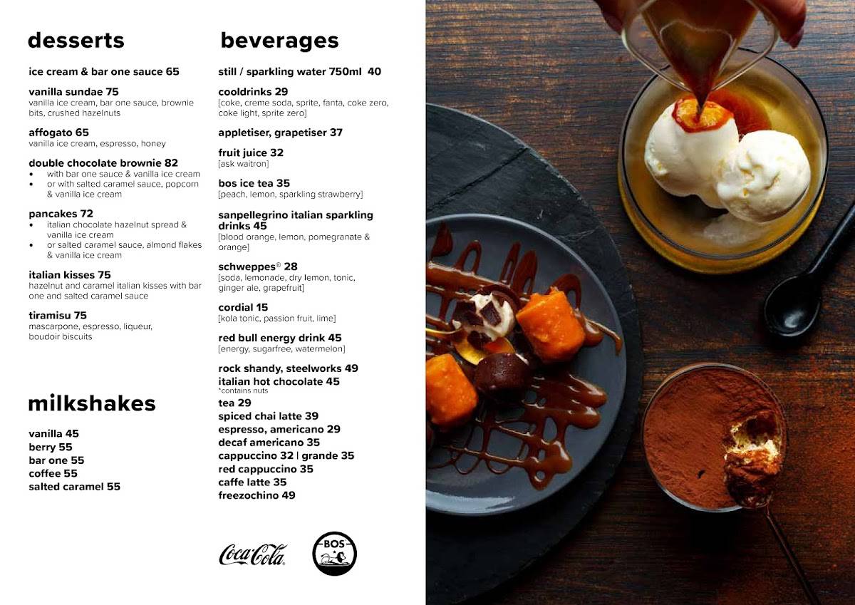 Menu at Col'Cacchio Gateway restaurant, Durban, Shop G320