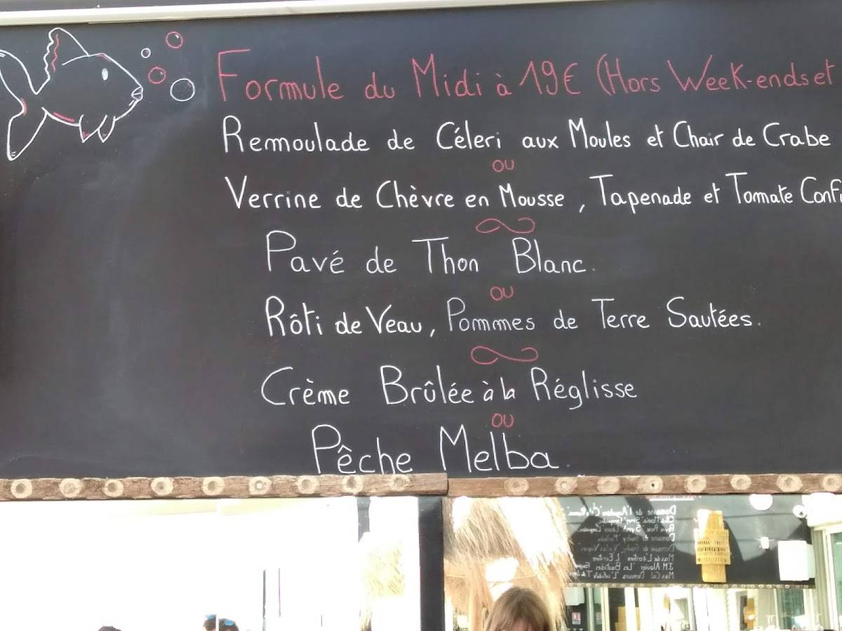 Menu au Le Poisson Rouge restaurant, Frontignan, 32 Rue Paul Riquet