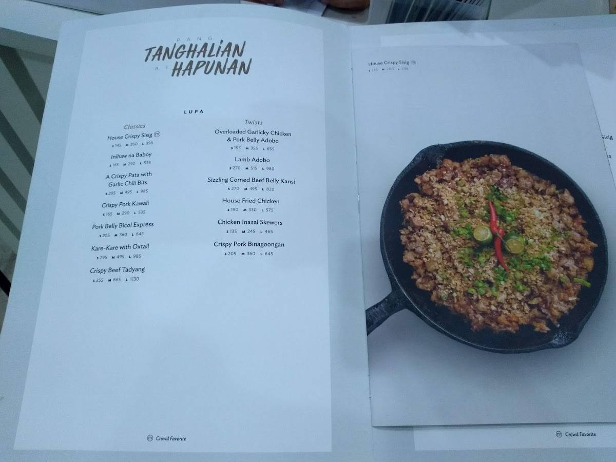 Menu at Manam Café restaurant, Mandaluyong, G/F The Podium