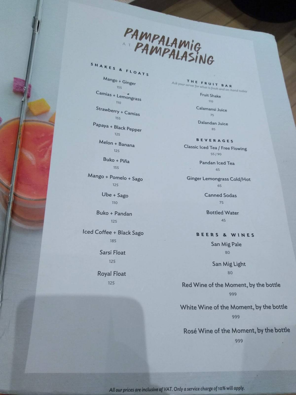 Menu at Manam Café restaurant, Mandaluyong, G/F The Podium