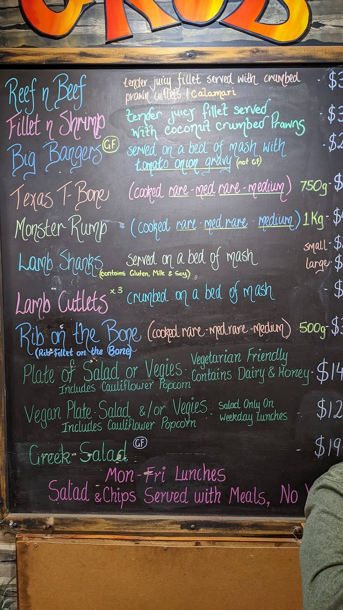 Menu at Meringandan Hotel pub & bar, Meringandan