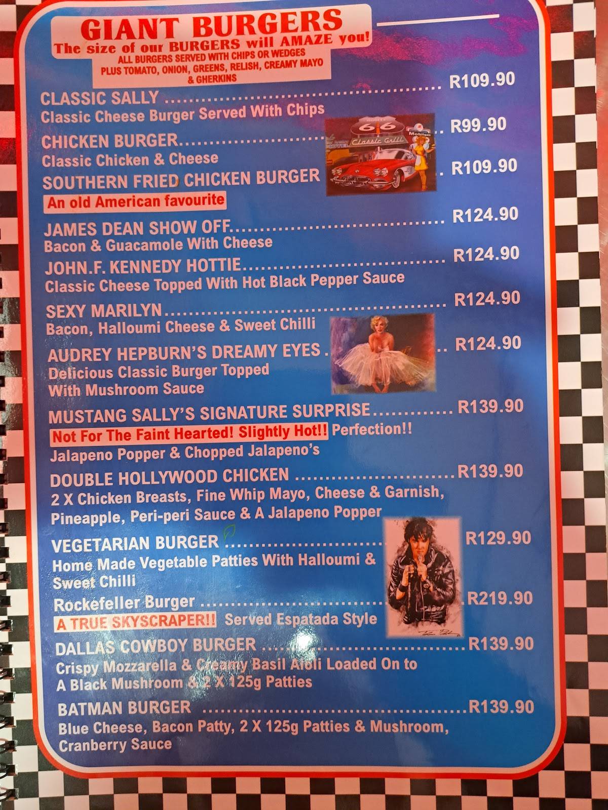 Menu at Mustang Sally's Pub & Diner Montana, Pretoria