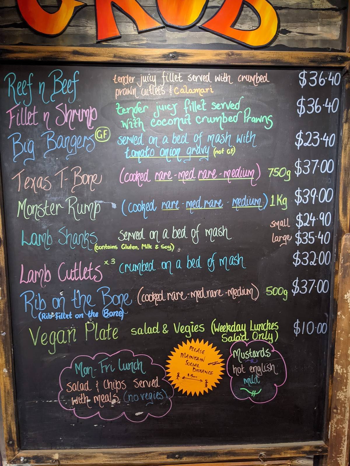 Menu at Meringandan Hotel pub & bar, Meringandan