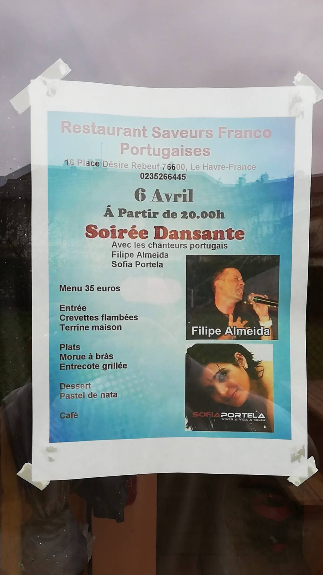 Menu au Casa franco portugaise restaurant, Le Havre, 16 Place Désiré Rebeuf