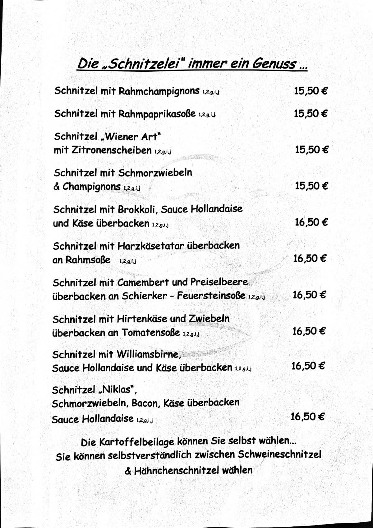Speisekarte von Flösser Stube Oker restaurant, Goslar