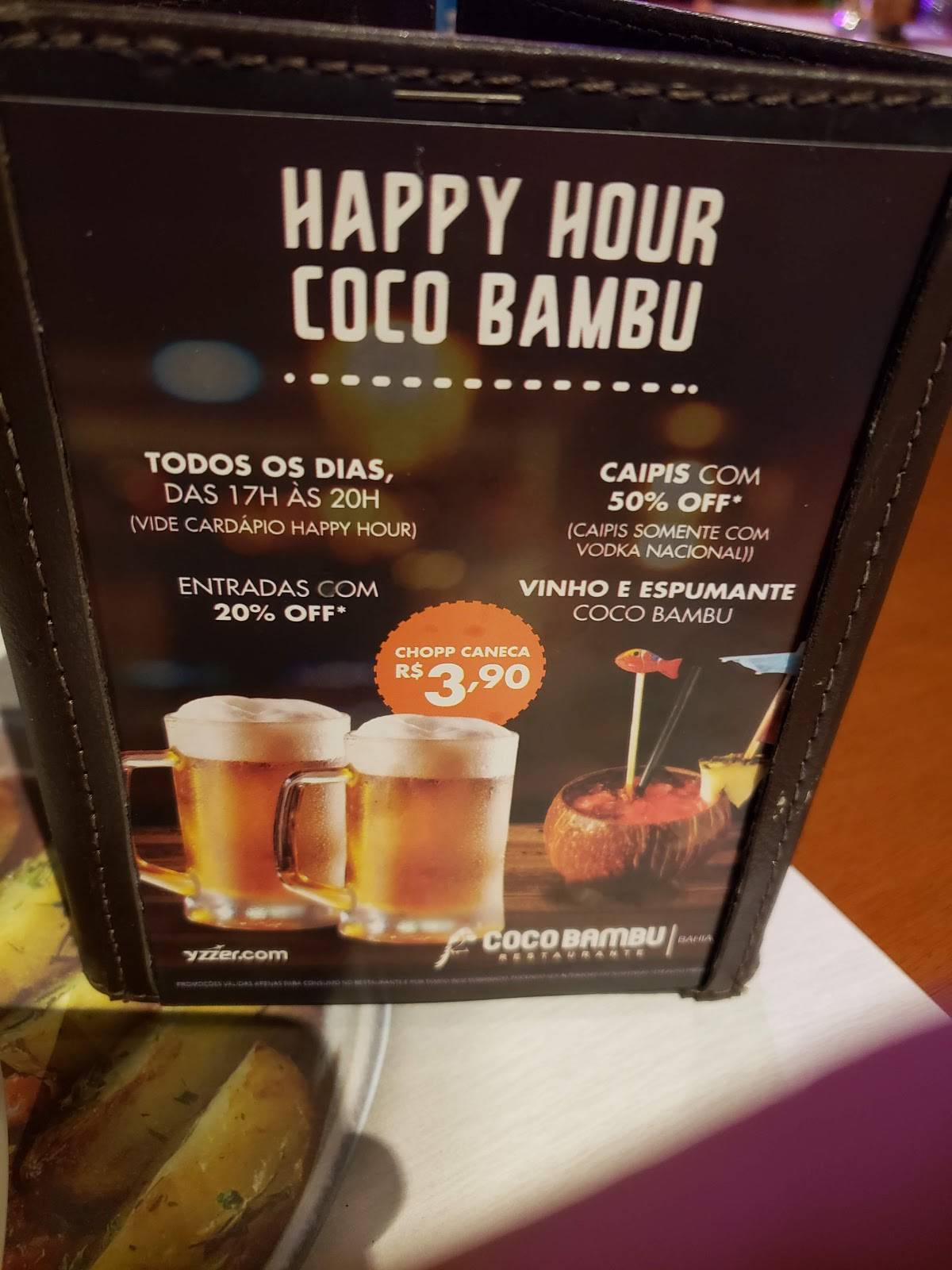 Menu em Coco Bambu pizzaria, Salvador, 1273 Lot Aquárius