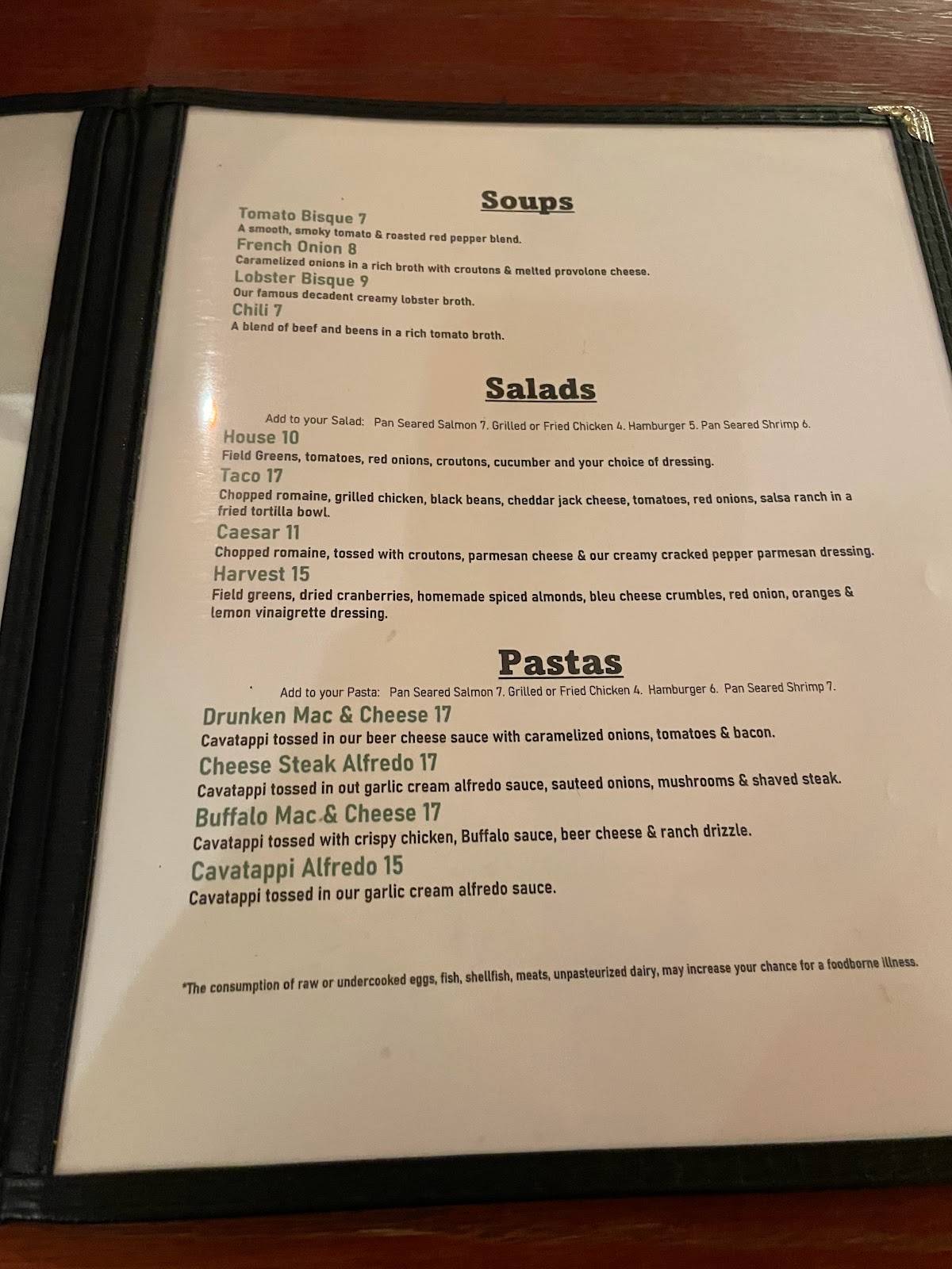 Menu at The Long Way Home pub & bar, Honey Brook