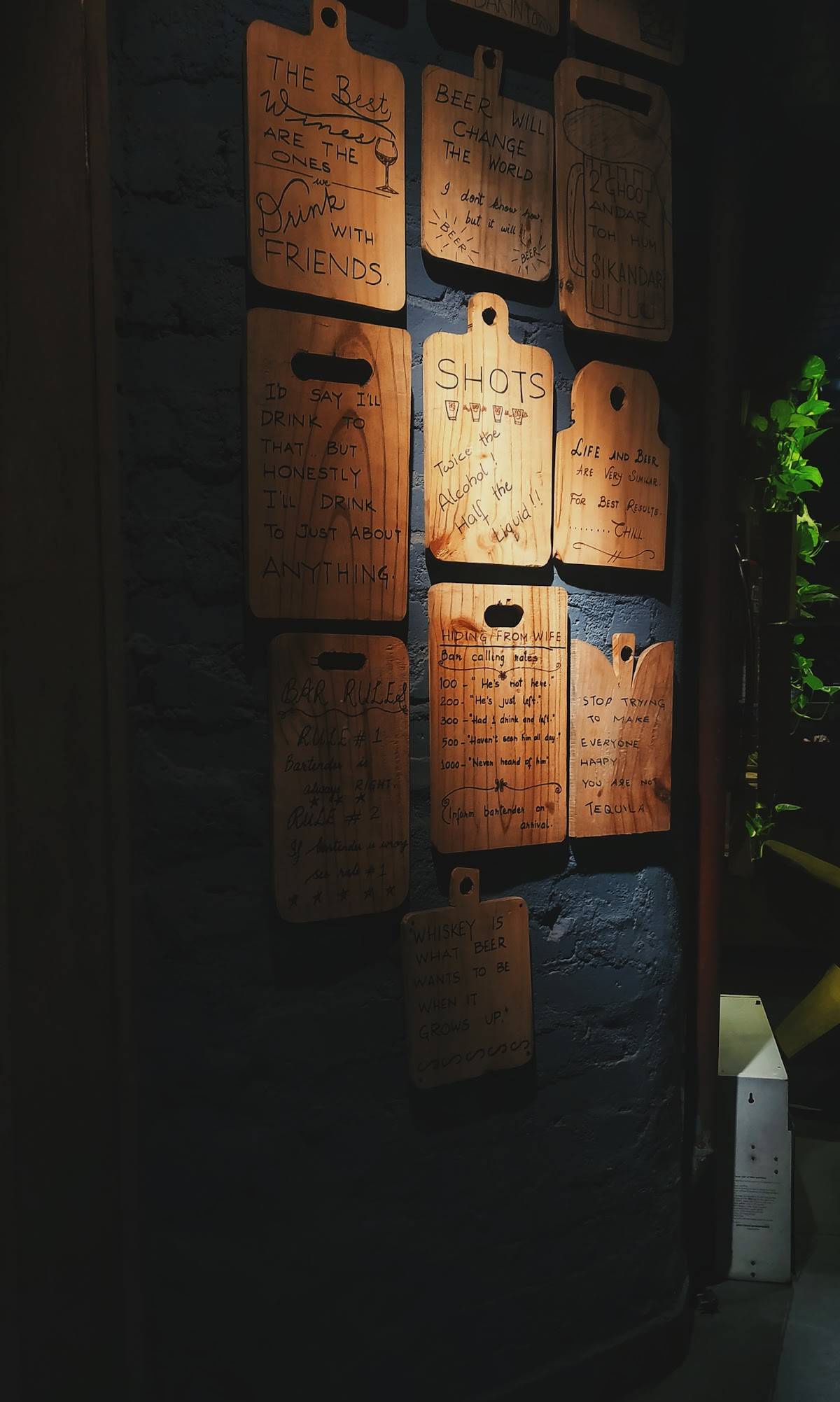 Menu at The Other Side, Dhanbad