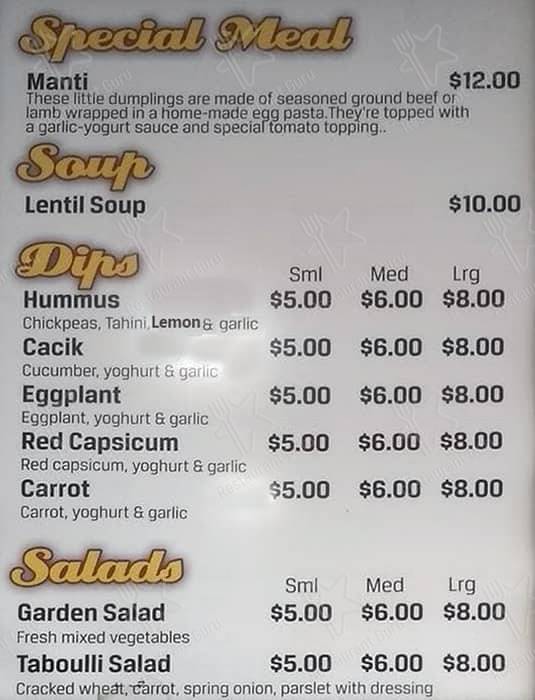 Menu at Bundoora Kebab House fast food, Bundoora, Bundoora Square