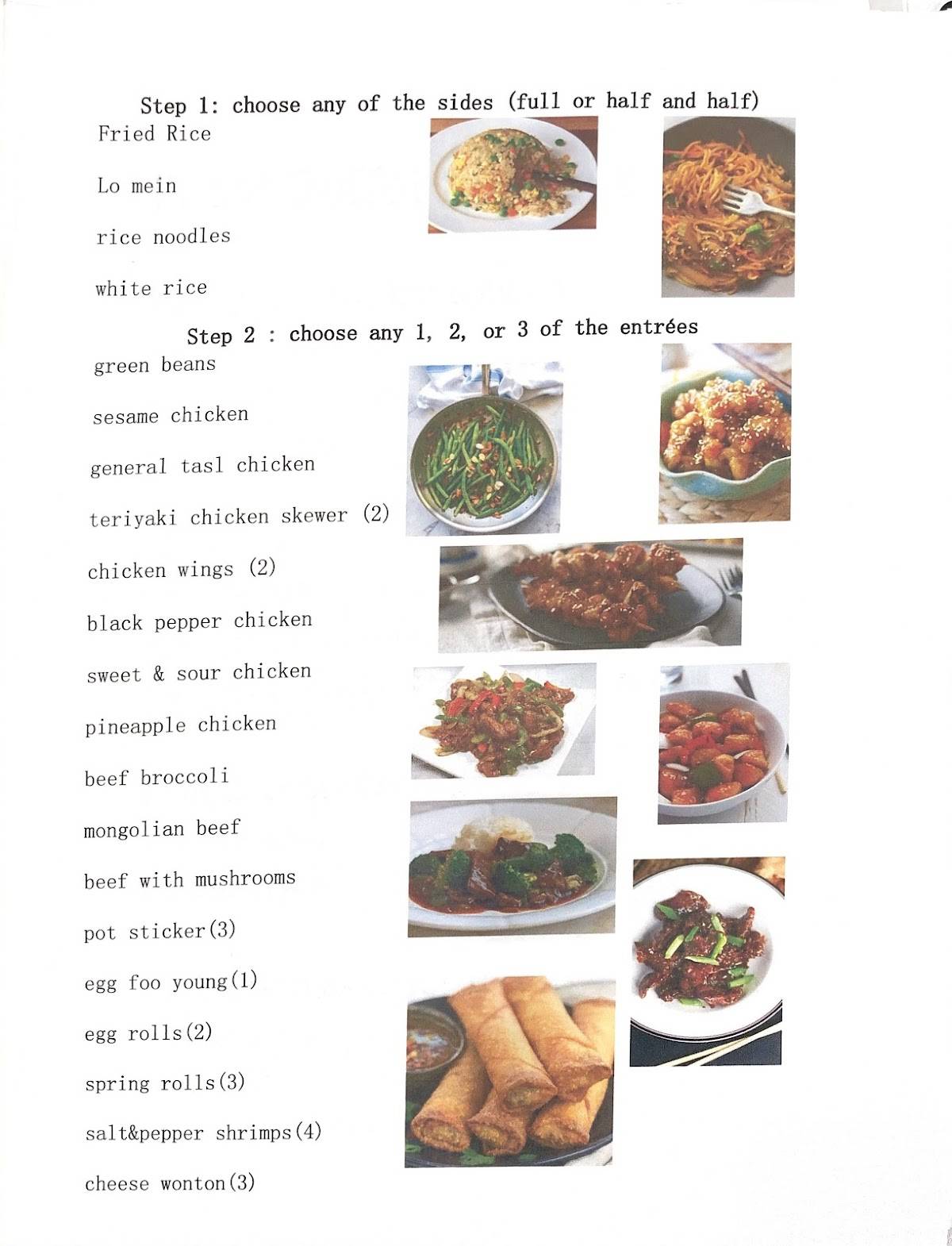 Menu at Feast Buffet restaurant, Orem