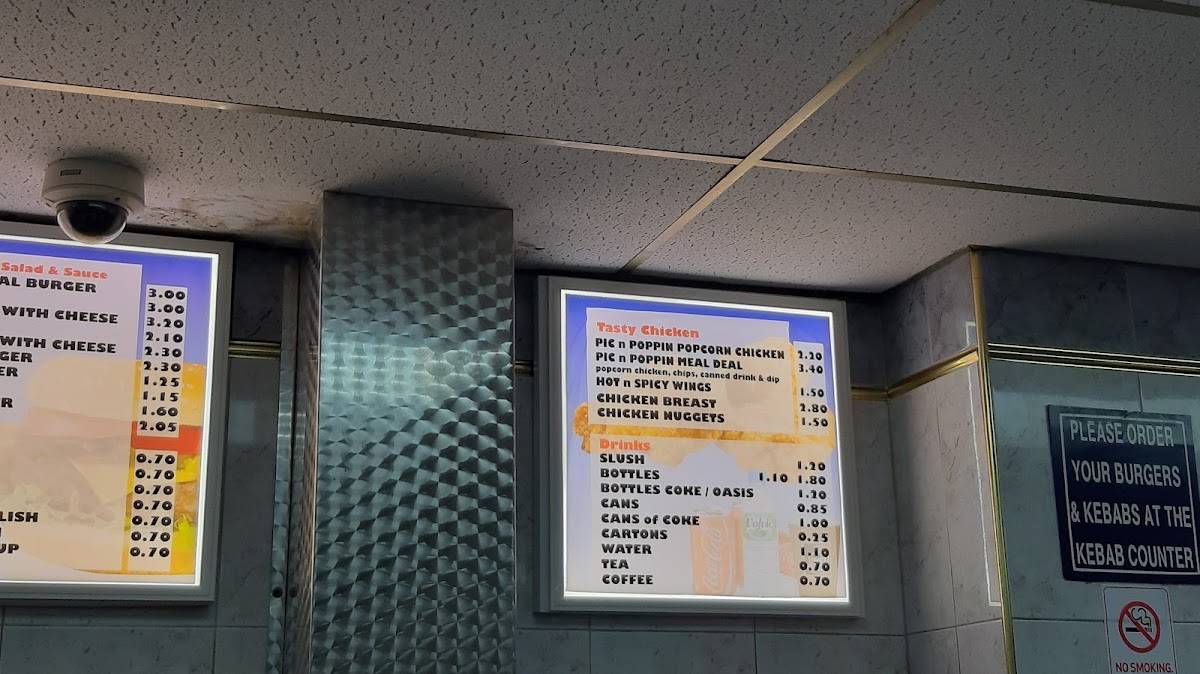 Menu at Haydock Supper Bar, St Helens