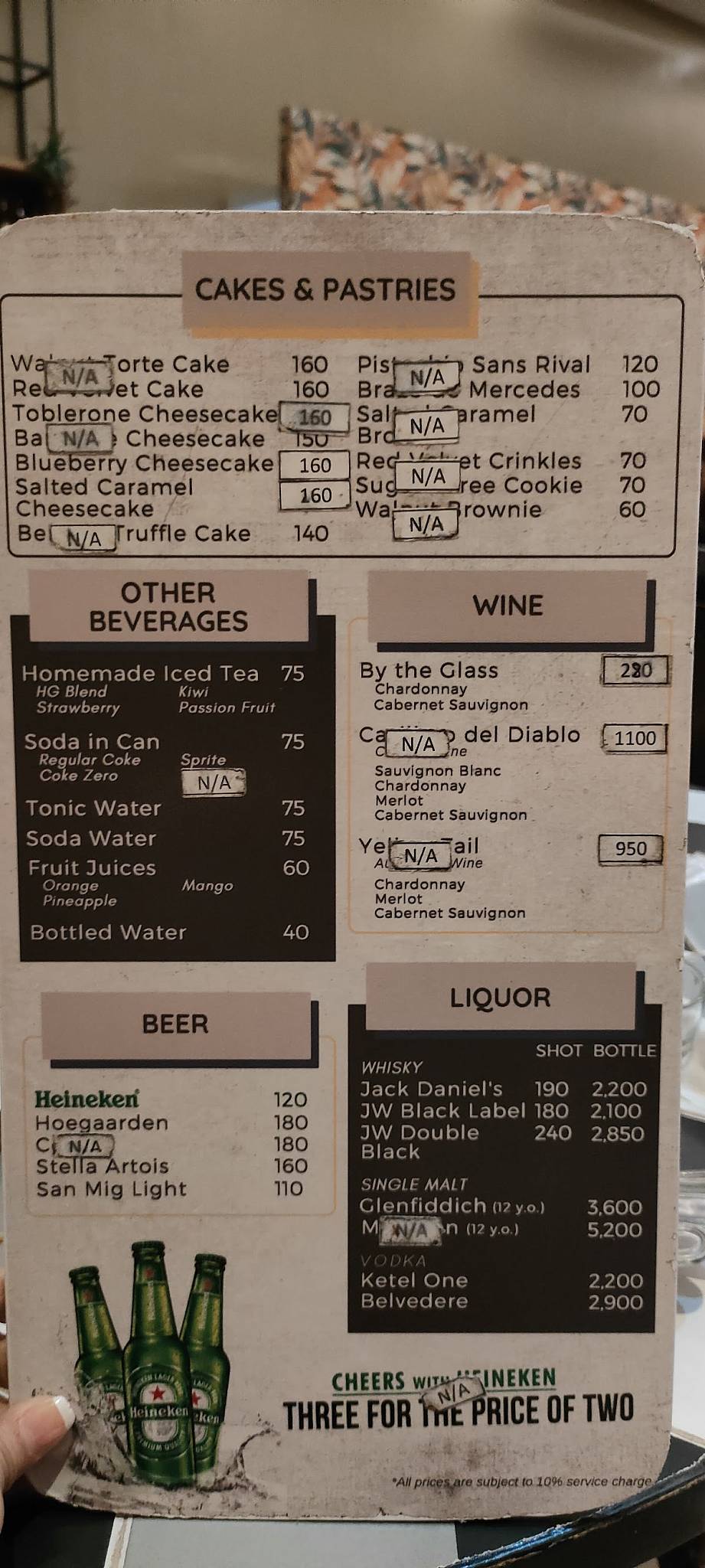 Menu at High Grounds Café cafe, Quezon City